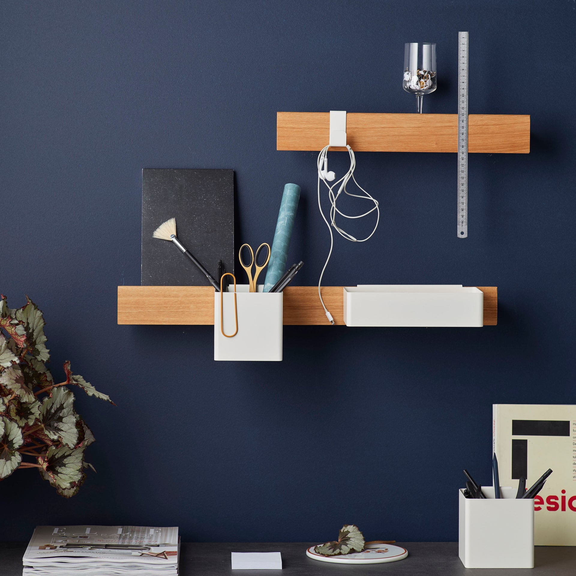 Flex magnetic shelf 60 oak/ white – Gejst Design